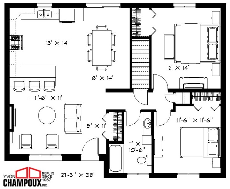 Modular home model Algonquin | Maisons Champoux